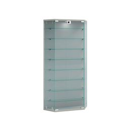 ebuy24 Vitrinenschrank BenilaXL T&uuml;ren Silberfarben 83 x 17 cm | Gr.: onesize