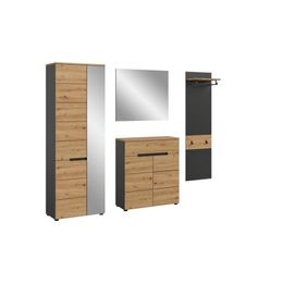 ebuy24 Garderobenm&ouml;bel Canu Eiche 220 x 37 cm | Gr.: onesize