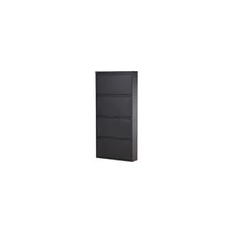 ebuy24 Schuhschrank Ushuaia Schwarz 65 x 15 cm | Gr.: onesize