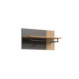 ebuy24 Wandgarderobe Esteban Grau 80 x 28 cm | Gr.: onesize