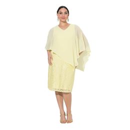 Ulla Popken Abendkleid in blassgelb | Gr.: 50-52
