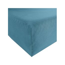 Erwin M&uuml;ller Erwin M&uuml;ller Interlock-Jersey Spannbettlaken N&uuml;rnberg in rauchblau | Gr.: 180x220 cm - 200x220 cm
