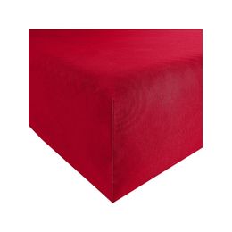 REDBEST Single-Jersey Spannbettlaken Denver in rot | Gr.: 90x190 cm - 100x200 cm