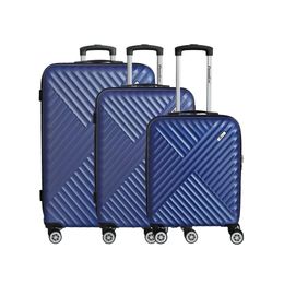 Paradise by CHECK.IN Kingston - 4-Rollen-Trolley Set 3tlg. (lila) in blau | Gr.: onesize