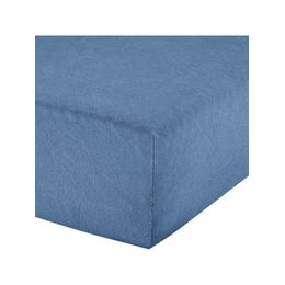 Erwin M&uuml;ller Erwin M&uuml;ller Frottee Boxspring-Spannbettlaken F&uuml;ssen in blau | Gr.: 180x220 cm - 200x220 cm