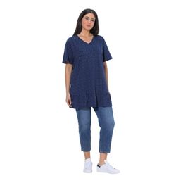 Ulla Popken Longshirt in tintenblau | Gr.: 50-52