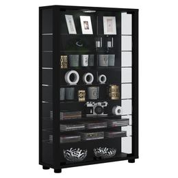 ebuy24 Vitrinenschrank Lumo Schwarz 59 x 18 cm | Gr.: onesize