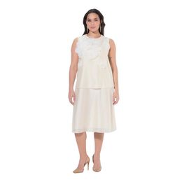 Ulla Popken Midikleid in perlwei&szlig; | Gr.: 54 - Normalgr&ouml;&szlig;e