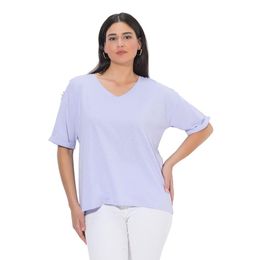 Ulla Popken Shirt in lavendel | Gr.: 50-52
