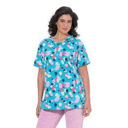 Ulla Popken Shirt in tiefes aqua | Gr.: 50-52