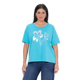 Ulla Popken Shirt in tiefes aqua | Gr.: 54-56