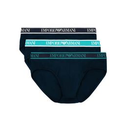 Emporio Armani 3er Pack Brief in Dunkelblau | Gr.: L