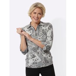 WITT WEIDEN Poloshirt in ecru-sesam-bedruckt | Gr.: 38
