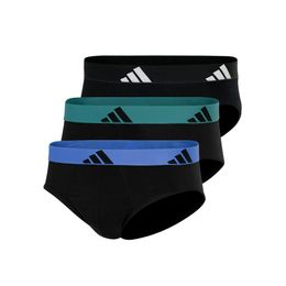 Adidas 3er Pack Brief Active Flex Cotton in Schwarz | Gr.: L