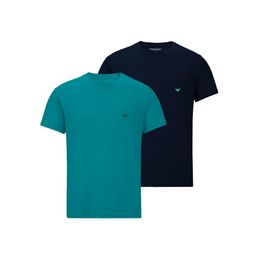 Emporio Armani 2er Pack T-Shirt in Blau | Gr.: L