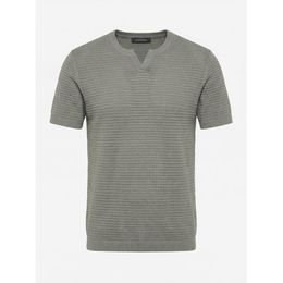 KOROSHI Basic knit henley in khaki | Gr.: M