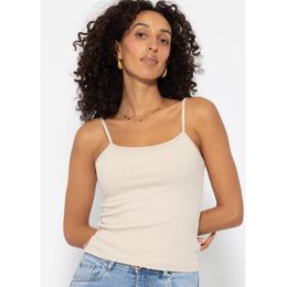 SASSYCLASSY Tr&auml;ger Top in Beige | Gr.: S