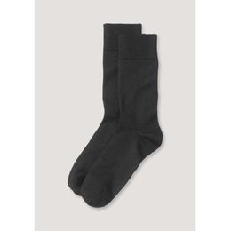 hessnatur Merino-Socke in schwarz | Gr.: 46-48