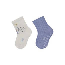 Sterntaler ABS Socken 2er-Pack Hippo in lichtgrau | Gr.: 18