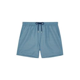 HOM Boxer-Badehose Beach Boxer Cappuccino in blue print | Gr.: S