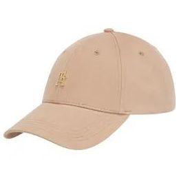 Baseball Cap Tommy Hilfiger "ELEVATED CHIC CAP", Damen, beige (safari canvas), Web, Baumwolle, unifarben, Caps, Mit festem Schirm