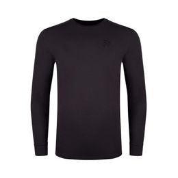 SikSilk Langarmshirt in Black | Gr.: S