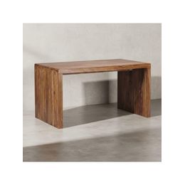KADIMA DESIGN Schreibtisch TEKO: Massivholz Sheesham, Stauraum, stabil in Braun | Gr.: 200 x 100 x 76 cm