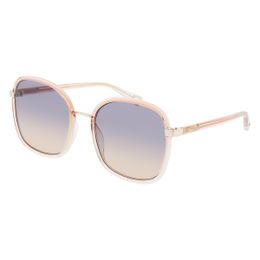 Chlo&eacute; Chlo&eacute; CH0031S | Damen-Sonnenbrille | Fassung: Vollrand, Eckig, Kunststoff, Orange | Glasfarbe: Grau Verlaufend Mehrfarbig