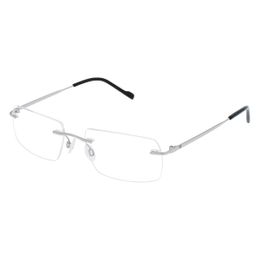 Titanflex Eschenbach 823015 Brille Herren | Fassung: Randlos, Quadratisch, Gun Hell