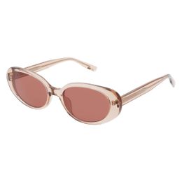 Tom Tailor 676011 | Damen-Sonnenbrille | Fassung: Vollrand, Panto, Kunststoff, Rose Havanna | Glasfarbe: Braun