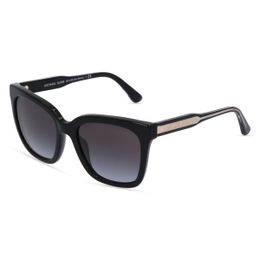 Michael Kors MK2163 SAN MARINO | Damen-Sonnenbrille | Fassung: Vollrand, Quadratisch, Acetat, Schwarz | Glasfarbe: Grau Verlaufend