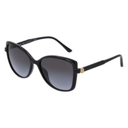 Michael Kors MK2181U | Damen-Sonnenbrille | Fassung: Vollrand, Butterfly, Kunststoff, Schwarz | Glasfarbe: Grau Verlaufend