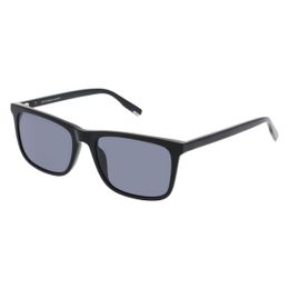 Tom Tailor 676012 | Herren-Sonnenbrille | Fassung: Vollrand, Quadratisch, Kunststoff, Schwarz | Glasfarbe: Grau