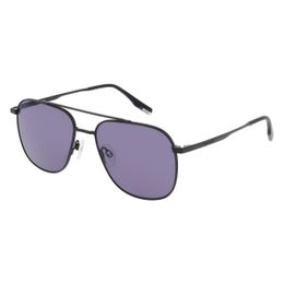 Tom Tailor 675004 | Unisex-Sonnenbrille | Fassung: Vollrand, Pilot, Metall, Schwarz Matt | Glasfarbe: Grau