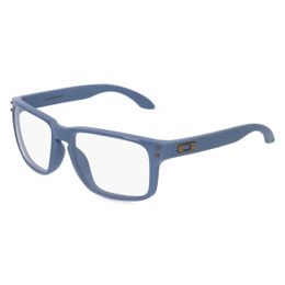 Oakley OX8156 Brille Herren | Fassung: Vollrand, Quadratisch, Blau Grau