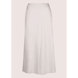 Madeleine Mode Midirock MADELEINE "Midirock Midi Satinrock f&uuml;r elegante Anl&auml;sse", Damen, Gr. 48, wei&szlig; (perlwei&szlig;), Obermaterial: 100% Polyester PES., Modern, normal, R&ouml;cke, Satin