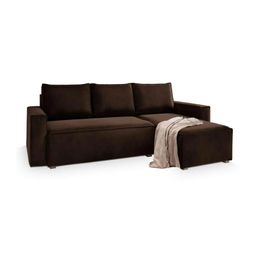 MASSENO Ecksofa mit Schlaffunktion Siles &brvbar; braun &brvbar; Ma&szlig;e (cm): B: 230 H: 85 &raquo; H&ouml;ffner