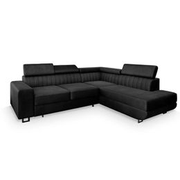 MASSENO Ecksofa mit Schlaffunktion Nola &brvbar; schwarz &brvbar; Ma&szlig;e (cm): B: 253 H: 88 &raquo; H&ouml;ffner
