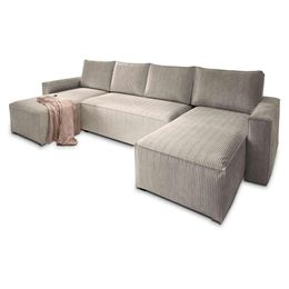 MASSENO Wohnlandschaft mit Schlaffunktion Aspra beige Ma&szlig;e (cm): B: 295 H: 85 &raquo; H&ouml;ffner
