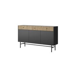 Selsey Sideboard schwarz Ma&szlig;e (cm): B: 155 H: 89,4 &raquo; H&ouml;ffner