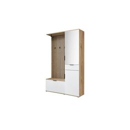 H&ouml;ffner Kompaktgarderobe Rovereto wei&szlig; Ma&szlig;e (cm): B: 122 H: 195 T: 35.0 &raquo; H&ouml;ffner