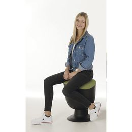 Multibeweglicher Sitzhocker, h&ouml;henverstellbar 465 - 585 mm, Sitz gepolstert, Bezug gr&uuml;n kaiserkraft