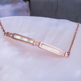 Holzkern Bracelets Damen Ros&eacute; und Perlmutt