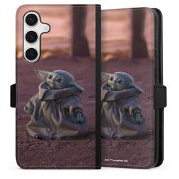 DeinDesign Galaxy S24+ Handy Klapph&uuml;lle Handyh&uuml;lle aus Kunst Leder schwarz Flip Case The Child Star Wars Baby Yoda Sideflip mit Lasche