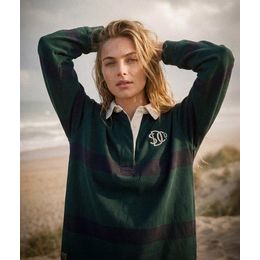 Superdry Damen Heritage Stripe Rugby-shirt Green - Gr&ouml;&szlig;e: 38 21030267001477WG017