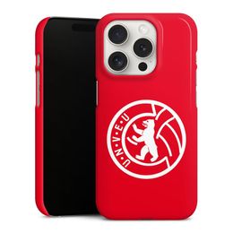 DeinDesign iPhone 15 Pro Handy Premium Case Smartphone Handyh&uuml;lle Schutzh&uuml;lle gl&auml;nzend Bear 1. Fc Union Berlin Official Licensed Product Premium Case