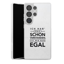 DeinDesign Galaxy S25 Ultra Handy Slim Case Silikon Handyh&uuml;lle transparent H&uuml;lle extra d&uuml;nn Spruch Sayings Statement Silikon Slim Case
