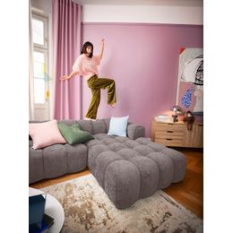 Ecksofa OTTO HOME "KALLIE L-Form, 248 cm - OTTO. Verl&auml;ssliche Qualit&auml;t.", beige (taupe), B:248cm H:72cm T:186cm, 100% Polyester, Sofas, Ecksofa, Bubble Optik, moderne Steppung, hoher Sitzkomfort, Topseller