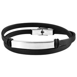 Adelia&acute;s Wickelarmband ADELIA&acute;S "Unisex Armband &ndash; Wickelarmband aus Leder 42 cm", schwarz, Armb&auml;nder, Damen, 42cm, Leder, Wickelarmband, Ideal zum Verschenken &ndash; schlicht und stilvoll