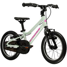 Kinderfahrrad KROSS "KROSS Kinderrad Lightweight Liftie 14" gr&uuml;n" Gr. 18, gr&uuml;n (gr&uuml;n, gr&uuml;n), Fahrr&auml;der, Kinder, 18cm, 14 Zoll (35,56cm) hinten: 14 Zoll (35,56cm)